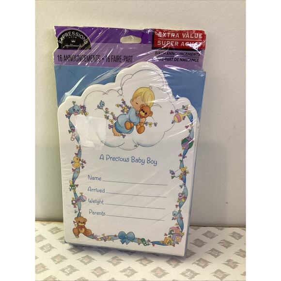 Precious Moments | Toys | Vintage Precious Momentsdie Cut Baby Birth ...
